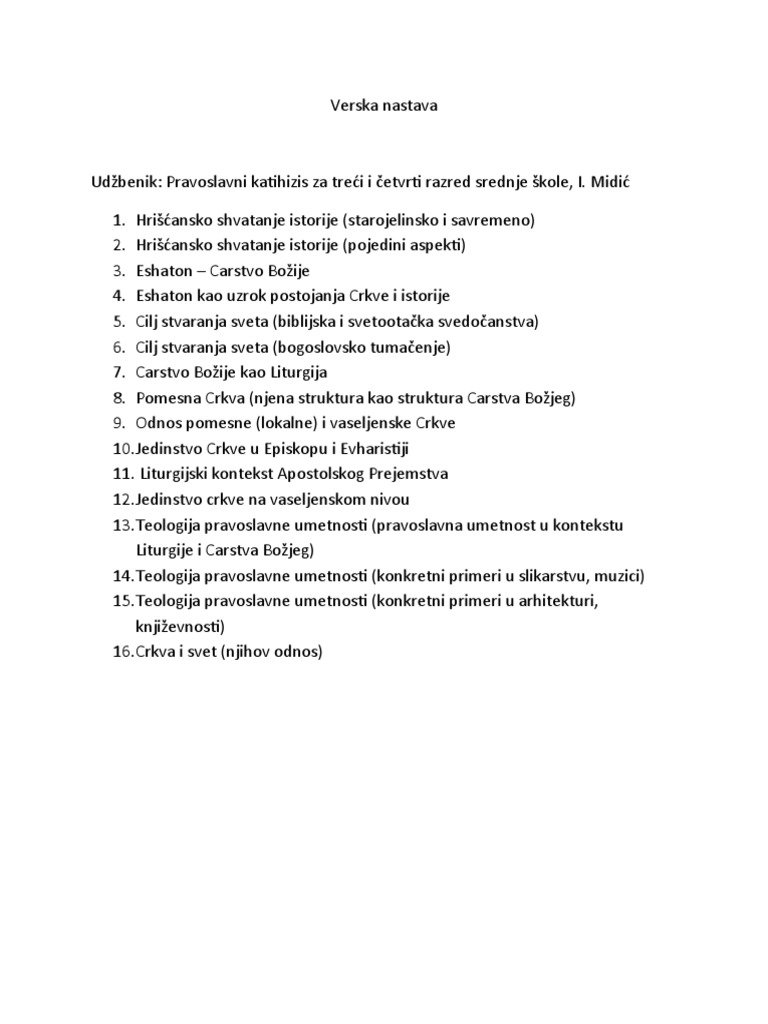 Verska Nastava | PDF