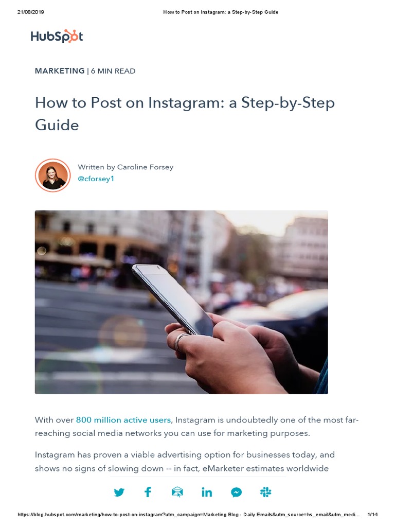 How To Post On Instagram - A Step-by-Step Guide | PDF | Websites | Software