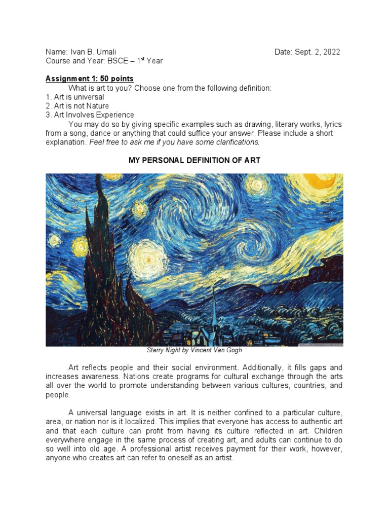 Art App - Assignment 1 - Midterms 1 UMALI | PDF