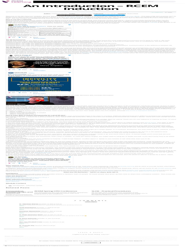 An Introduction - RCEM Induction - RCEMLearning | PDF | Emergency ...