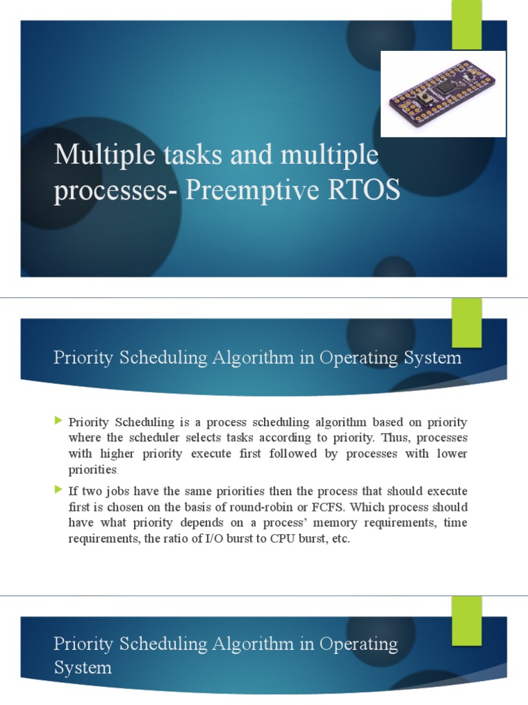 Multiple Tasks and Multiple Processes-Preemptive RTOS | PDF | Scheduling (Computing) | Process ...