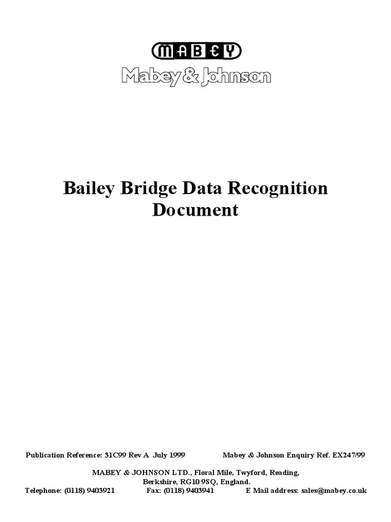 Bailey Bridge Component Recognition Guide | PDF | Civil Engineering ...