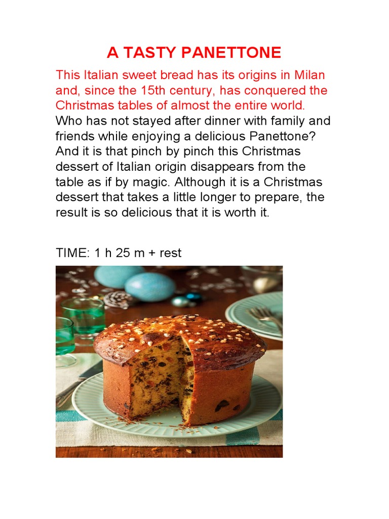 Panettone - English | Download Free PDF | Teaspoon | Dough