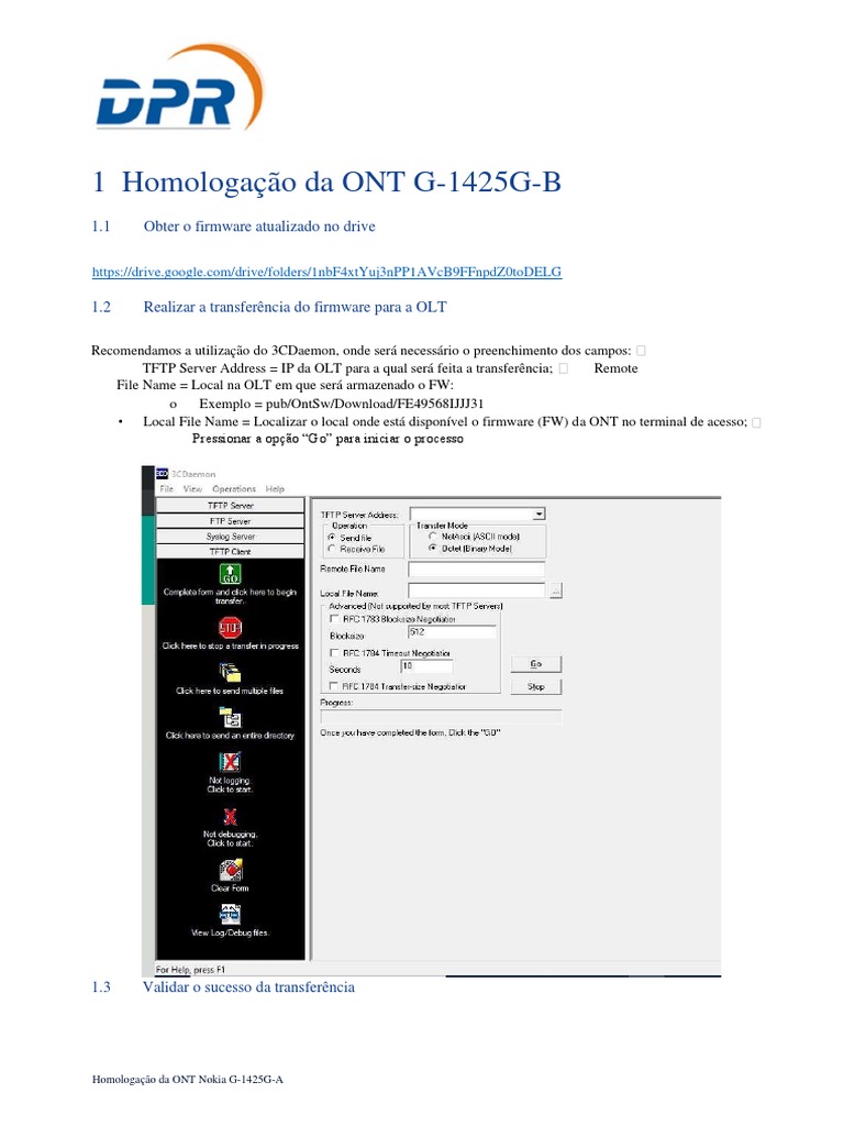 Procedimento para Homologar A ONT G-1425G-B | PDF