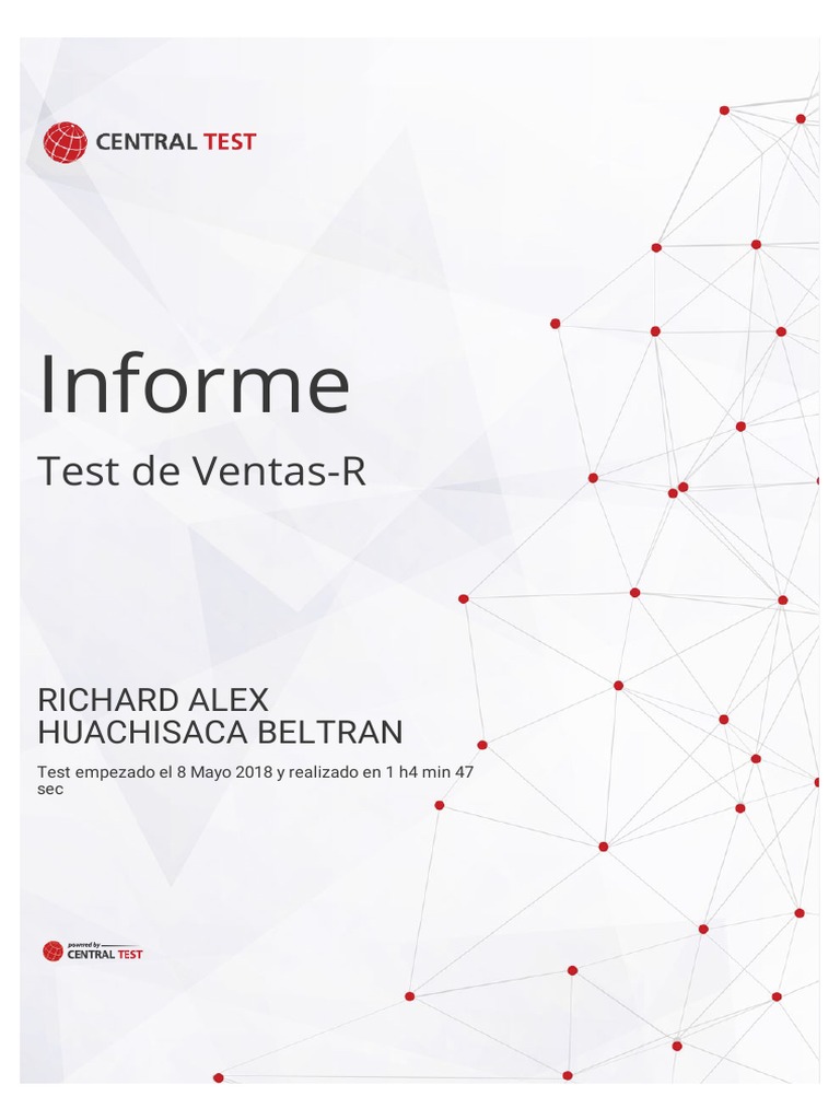 Informe Del Test de Ventas-R de LUIS SORIANO | PDF | Cliente | Procesos ...