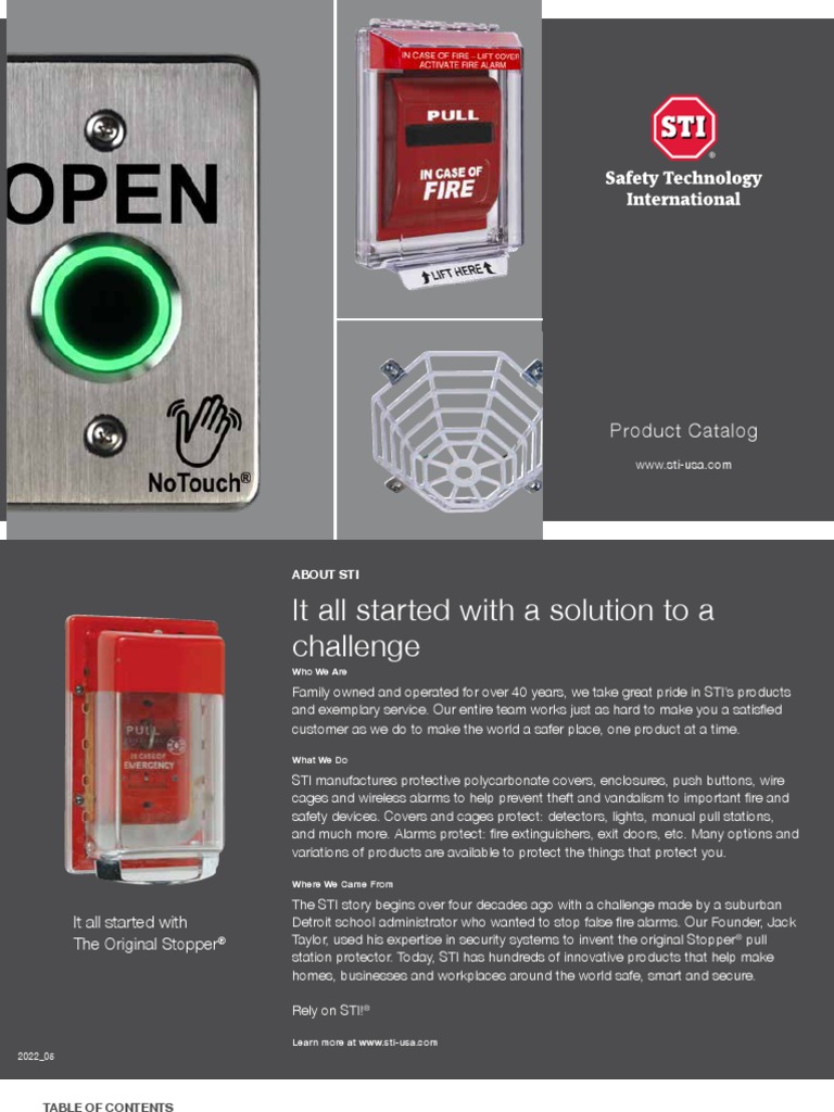 STI_Catalog_Products_Ingles | PDF | Switch | Security Alarm