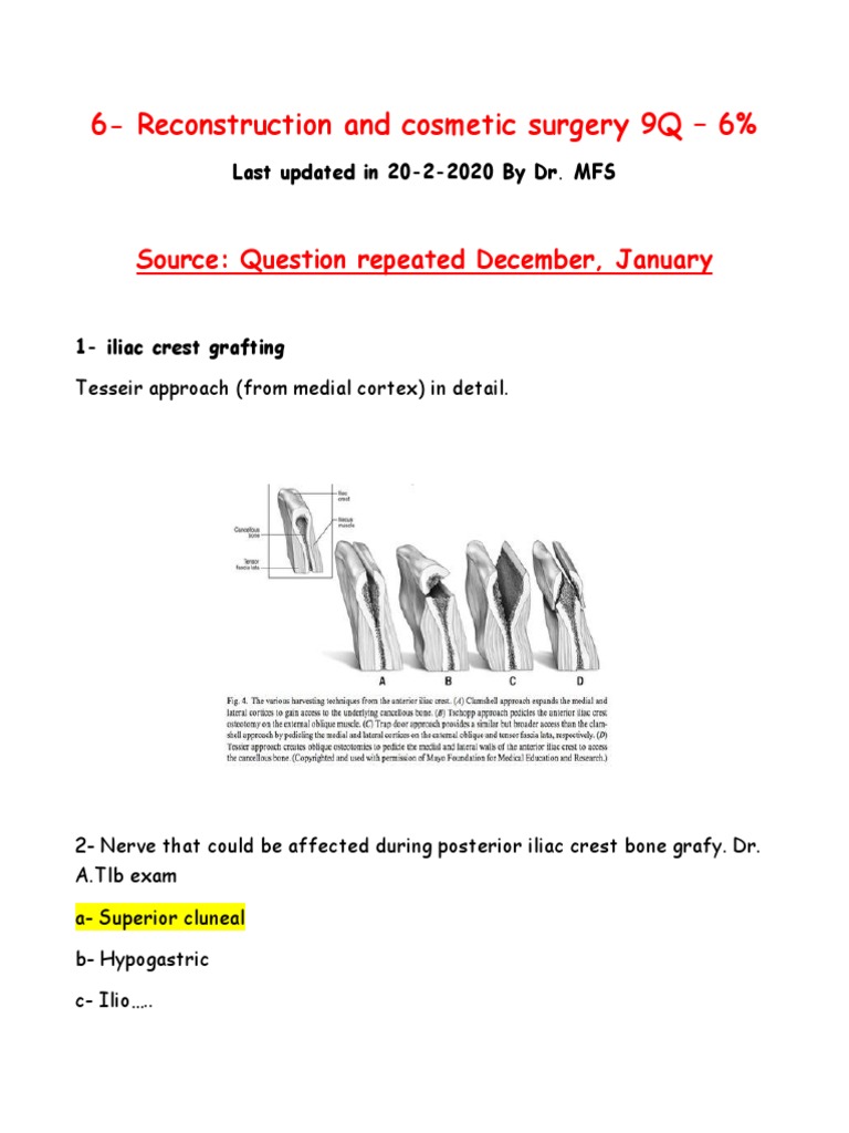 Iliac Crest Grafting in Surgery | PDF | Vein | Medical Specialties