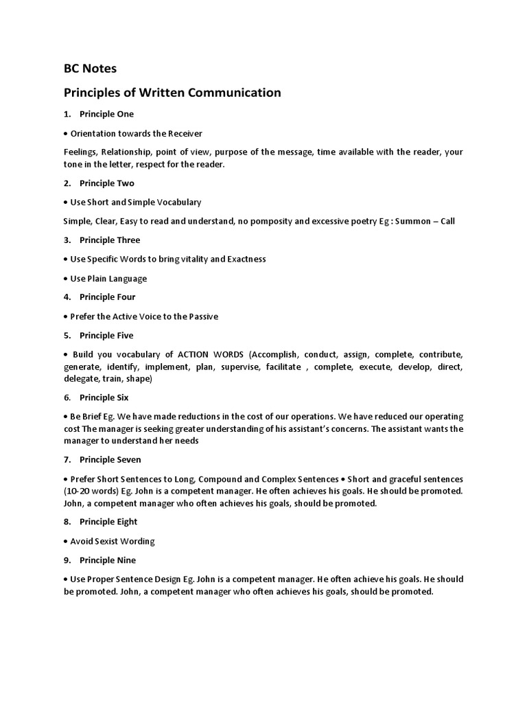 Effective Business Writing Principles | PDF | Letter Case | Communication