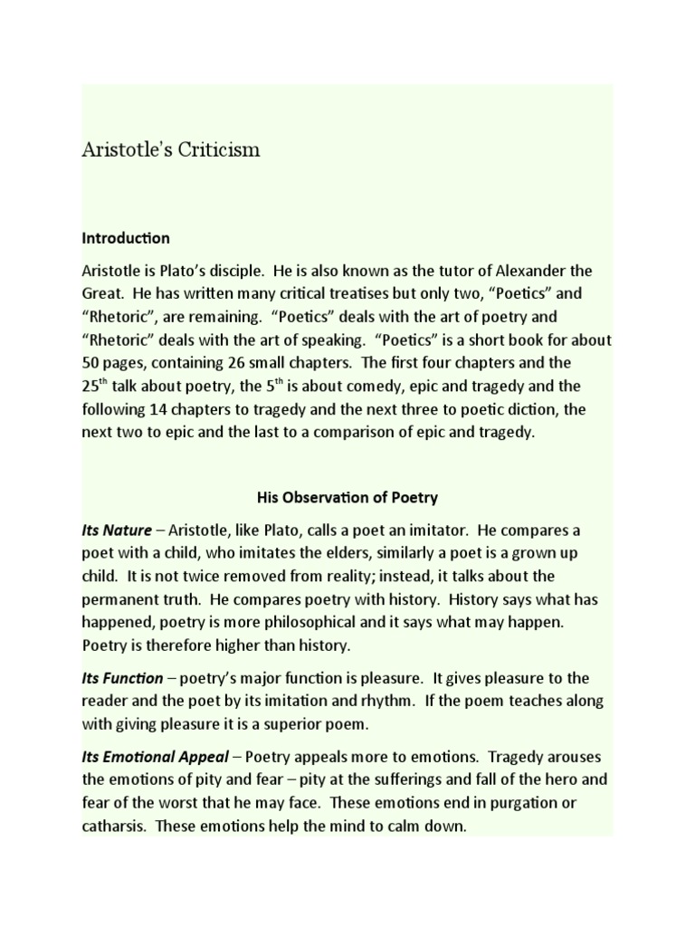 Aristotle | PDF | Tragedy | Poetics (Aristotle)
