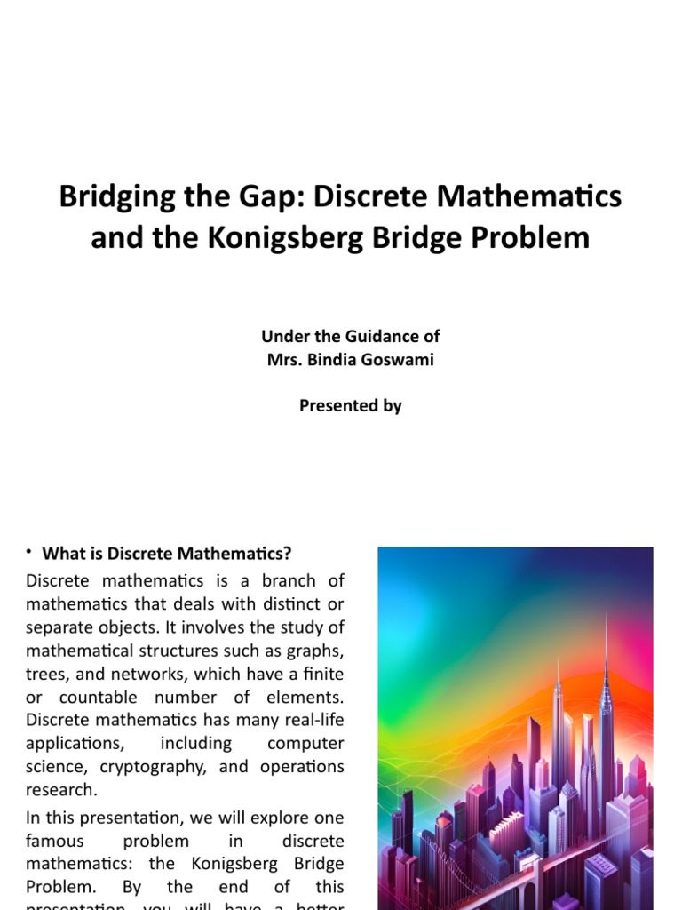 Konigsberg Bridge Problem | PDF | Discrete Mathematics | Graph Theory