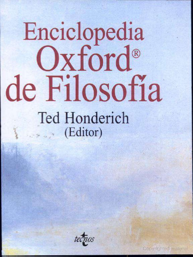 HONDERICH, T., Enciclopedia Oxford de Filosofia | PDF