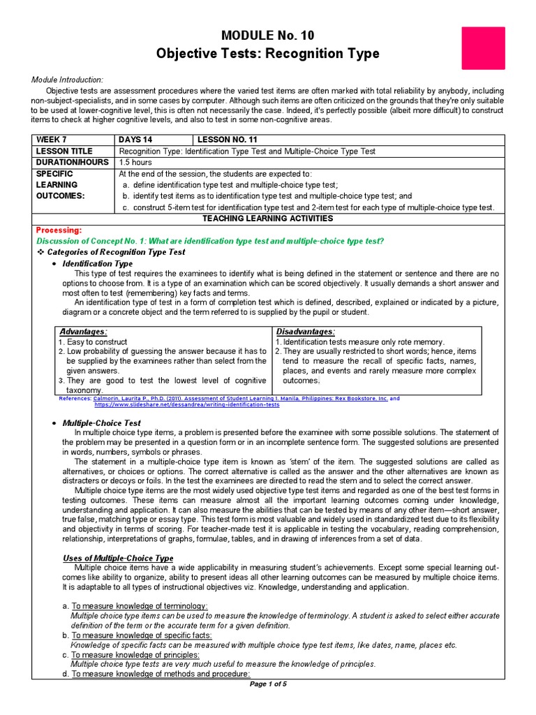 PCK3.6 Module10 | PDF | Multiple Choice | Knowledge