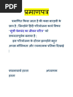 Hindi Project Certificate | PDF