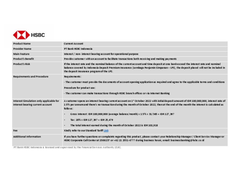 Current Account | PDF | Transaction Account | Interest