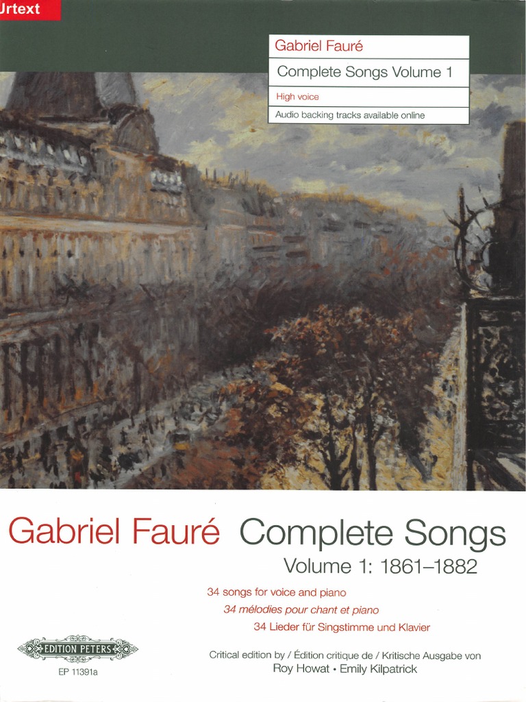 Fauré - Songs (Peters, Vol. 1, High) | PDF