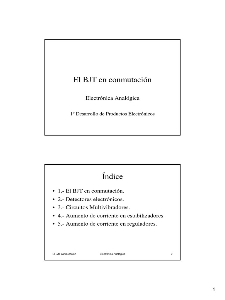 BJT en Conmutacion | PDF | Transistor de unión bipolar | Electrónica