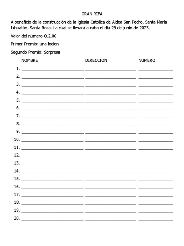 Gran Rifa | PDF