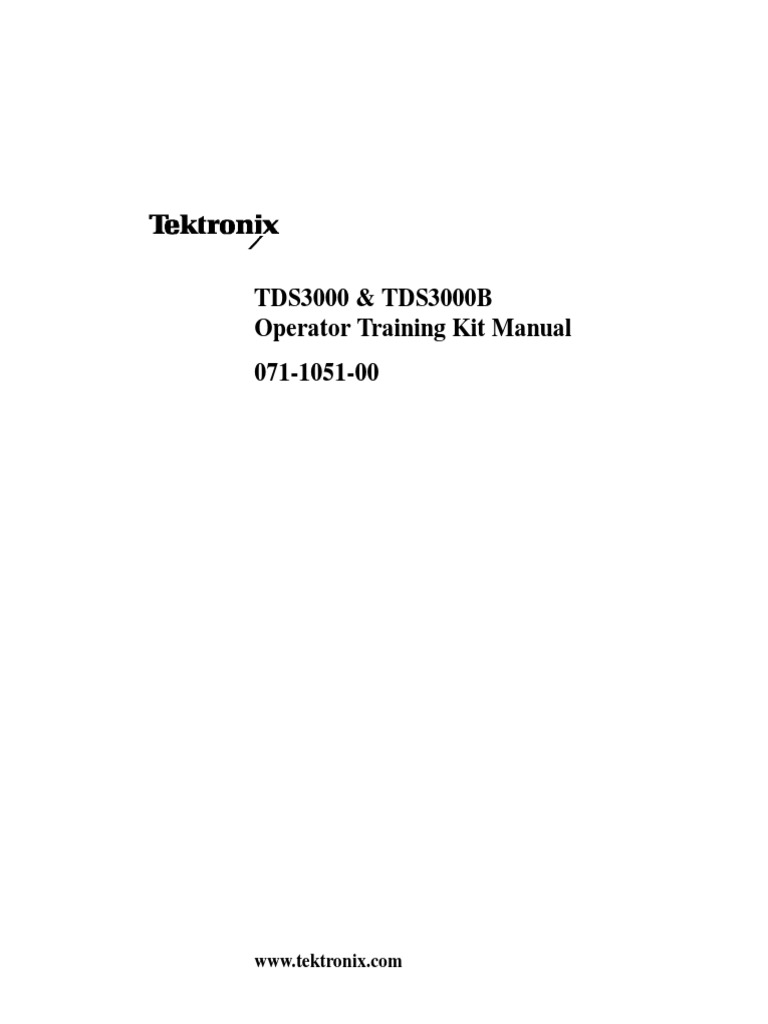 TDS3000 & TDS3000B Training Kit | PDF | Electricity | Electronics