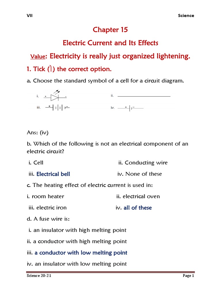 Electricity and Circuits | PDF | Electric Current | Voltage