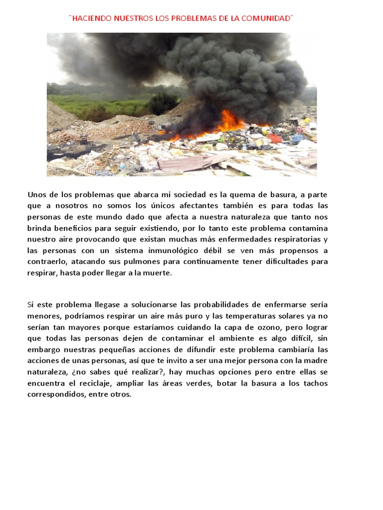 Haciendo Nuestros Los Problemas de La Comunidad | PDF