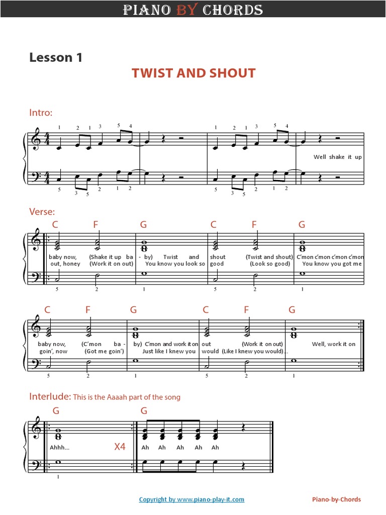 Course1 Lesson 1 Twist and Shout | PDF
