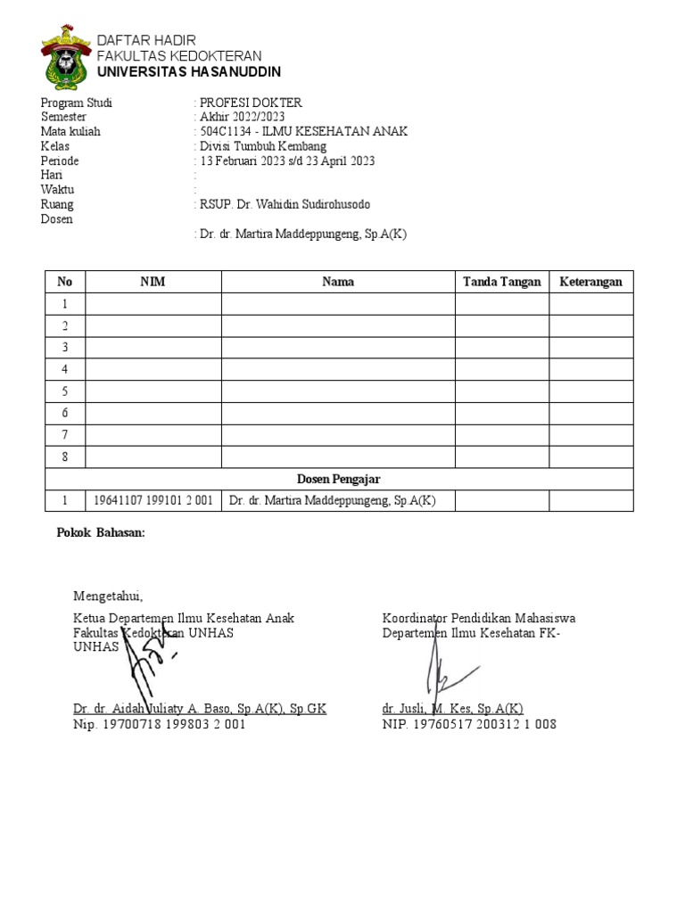 Absen RSWS Fix | PDF