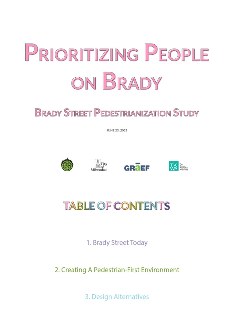 2023-06-23 Brady Street Pedestrianization Study | PDF | Street | Traffic