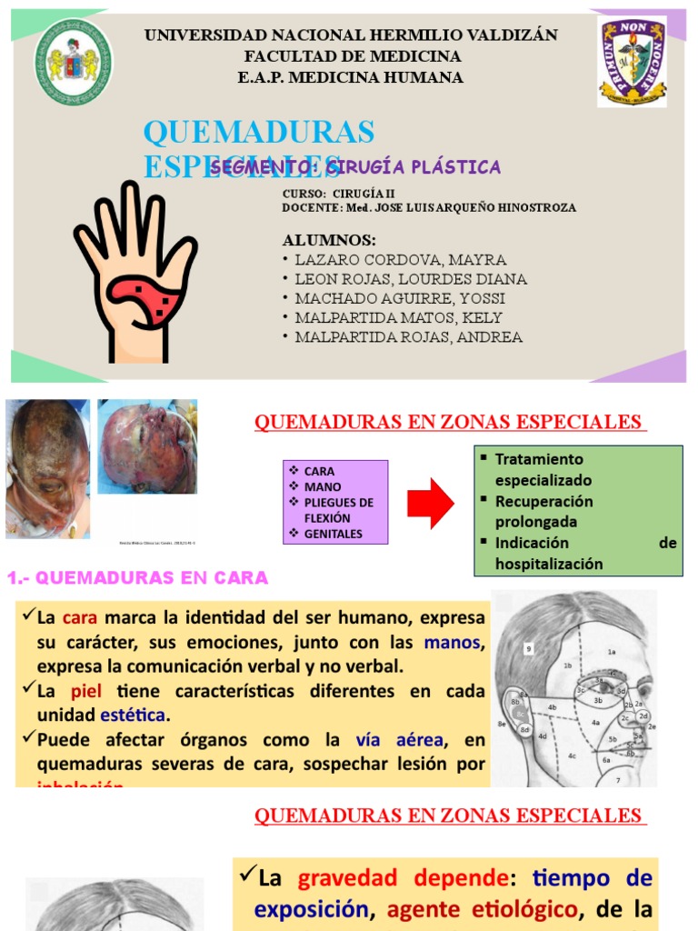 Tratamiento de Quemaduras Especiales | PDF | Quemar | Química