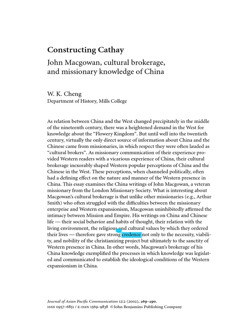 Constructng Cathay | PDF | Idolatry | Knowledge