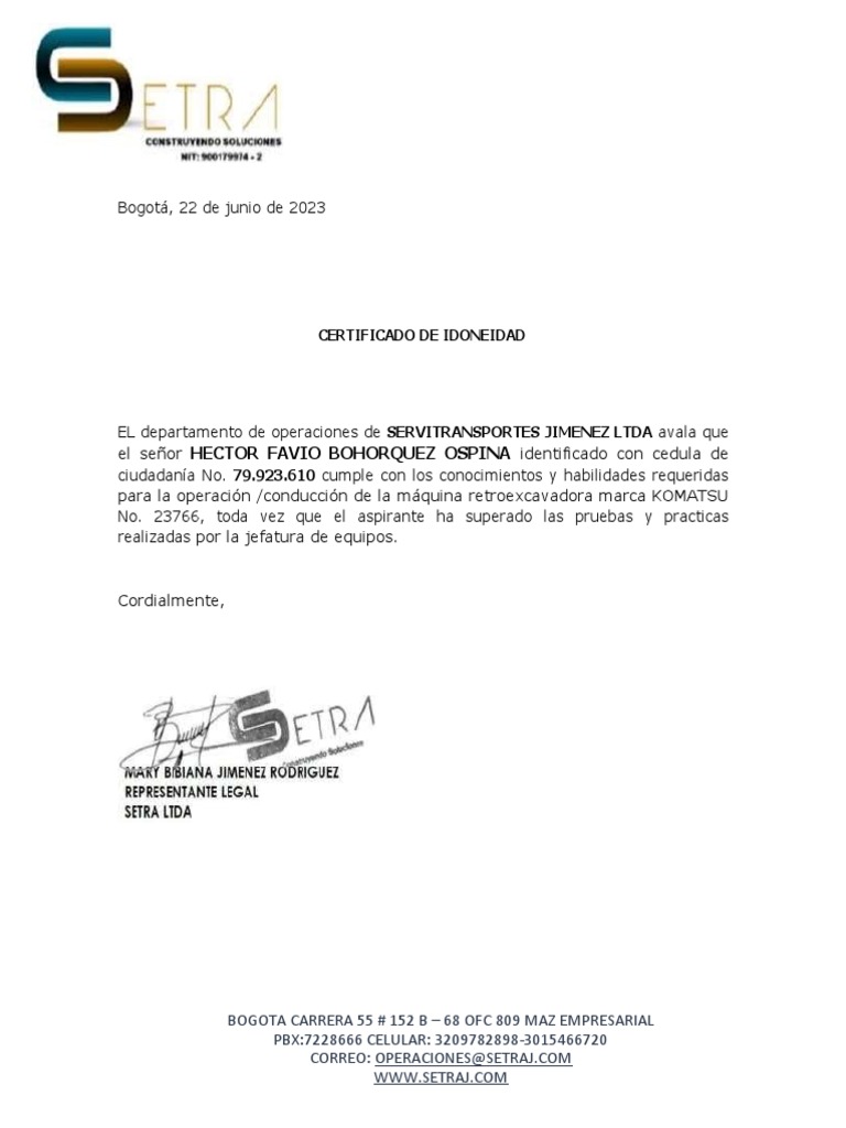 8.carta Idoneidad | PDF