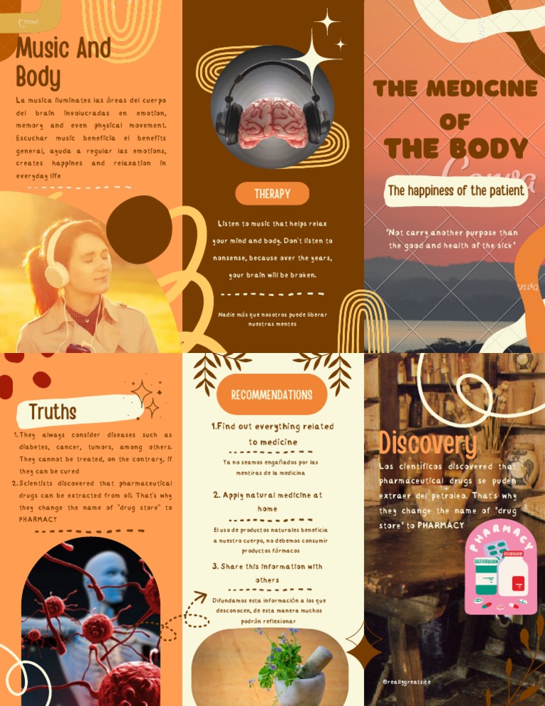 Triptico Ingles | PDF | Pharmacy | Therapy