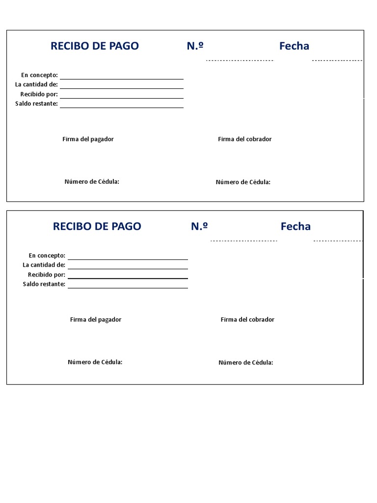 Plantilla Recibo | PDF