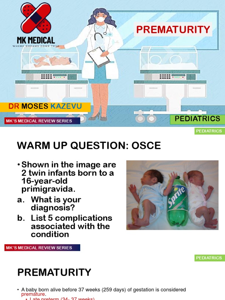 Prematurity DR Kazevu | PDF | Preterm Birth | Low Birth Weight