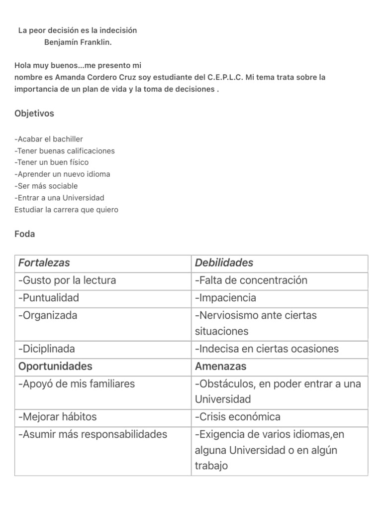 La Peor Decisión Es La Indecisión 2 | PDF | Toma de decisiones | Cognición