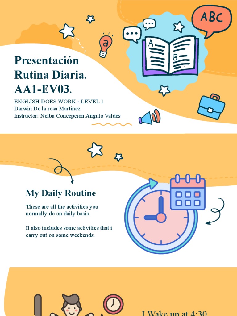 Presentación Rutina Diaria. AA1-EV03 | PDF