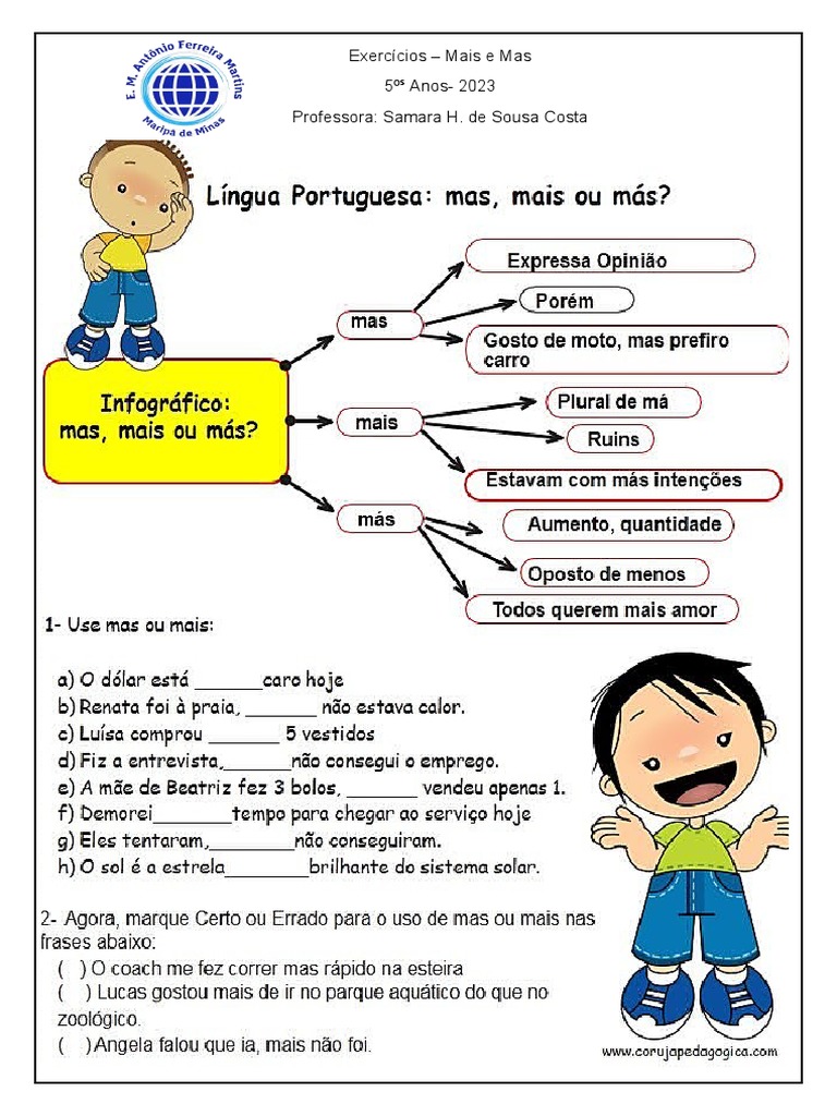 Atividade Mas e Mais | PDF