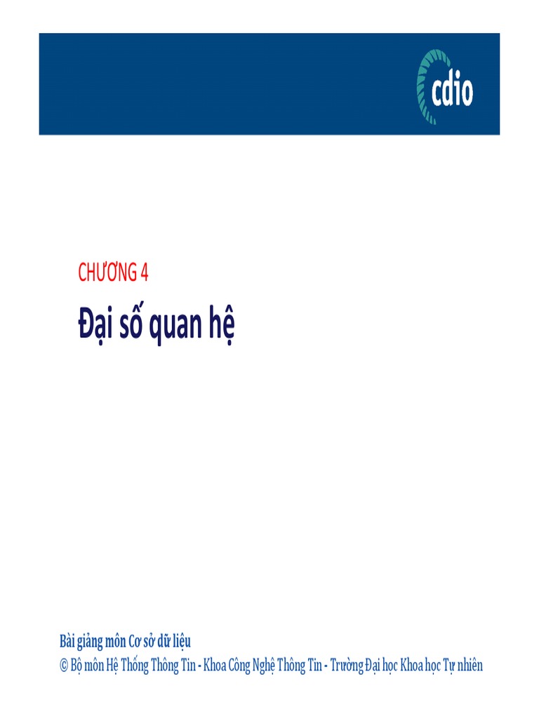 Đại số quan hệ SQL | PDF