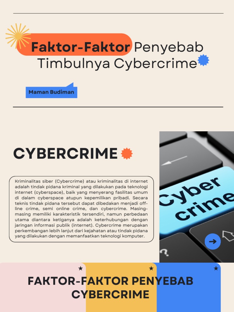 Faktor-Faktor Penyebab Timbulnya Cybercrime | PDF