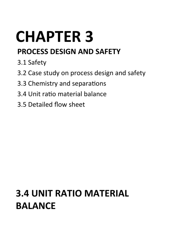 Material Balance in Process Design | PDF | Equations | Physical Sciences