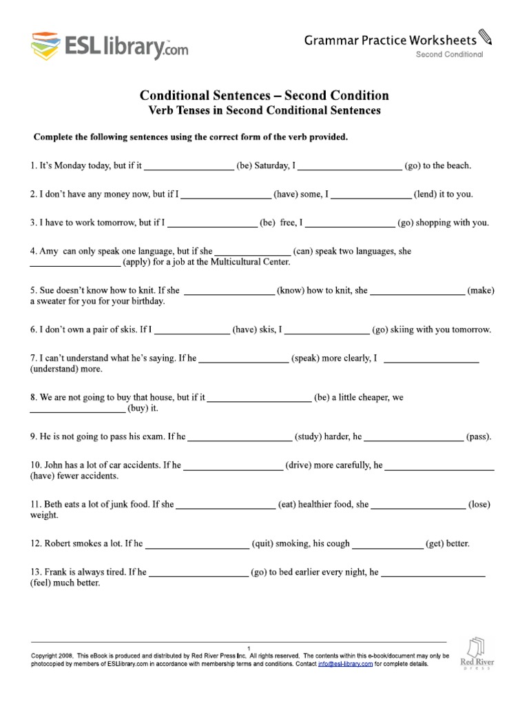 Second Conditional Complete exercises. | PDF