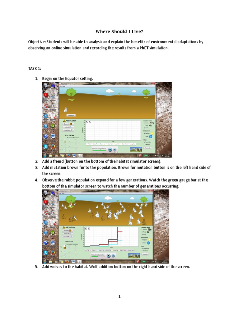 Lembar Kerja Simulasi Seleksi Alam | PDF | Natural Selection | Rabbit