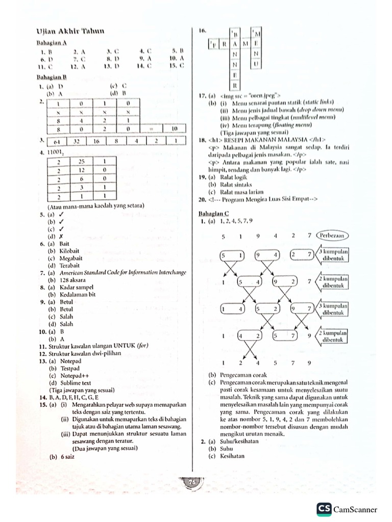 Jawapan Ulangkaji UASA ASK T1 | PDF