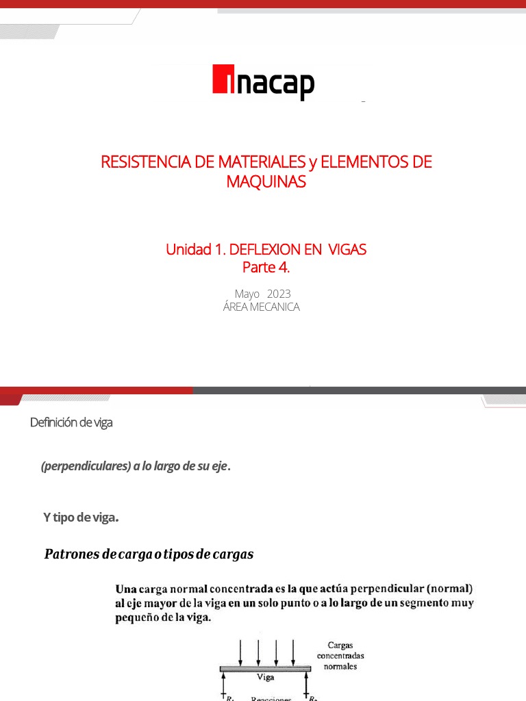Flexion en Vigas. Parte 4. Unidad 1 | PDF | Viga (Estructura) | Resistencia de materiales