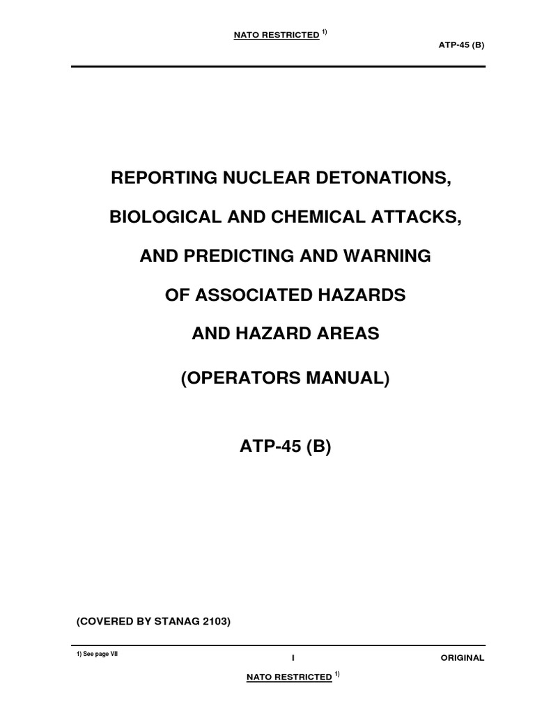 Atp 45 (B) | PDF | Classified Information | Radioactive Contamination