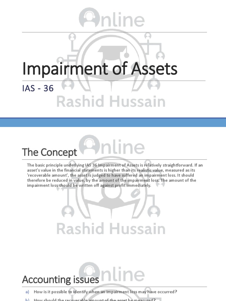 Ias 36 | PDF | Depreciation | Fair Value