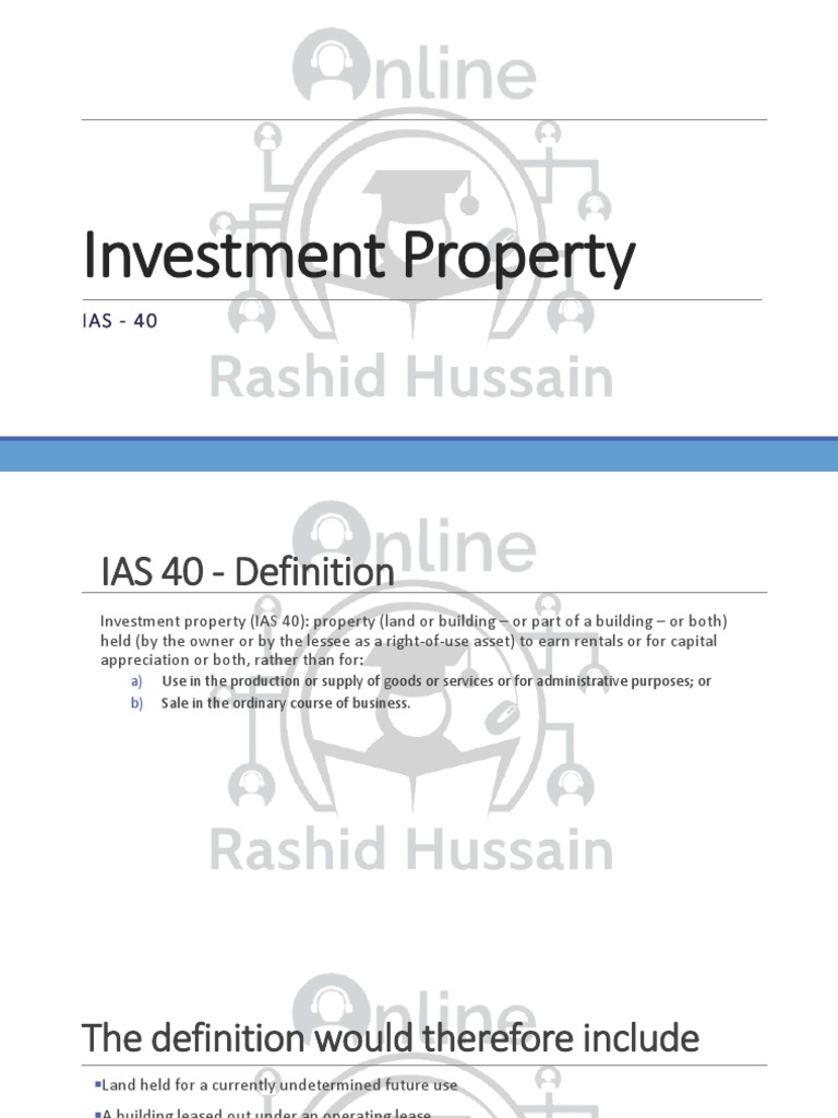 Ias 40 | PDF | Fair Value | Depreciation