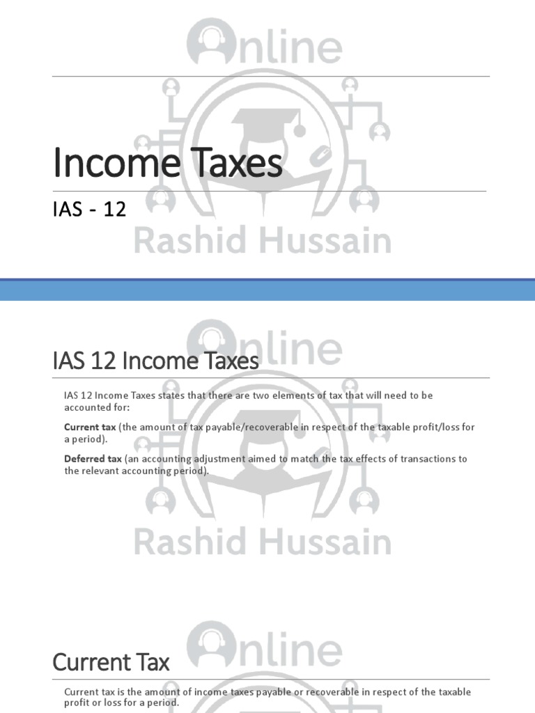 Ias 12 | PDF | Deferred Tax | Taxes