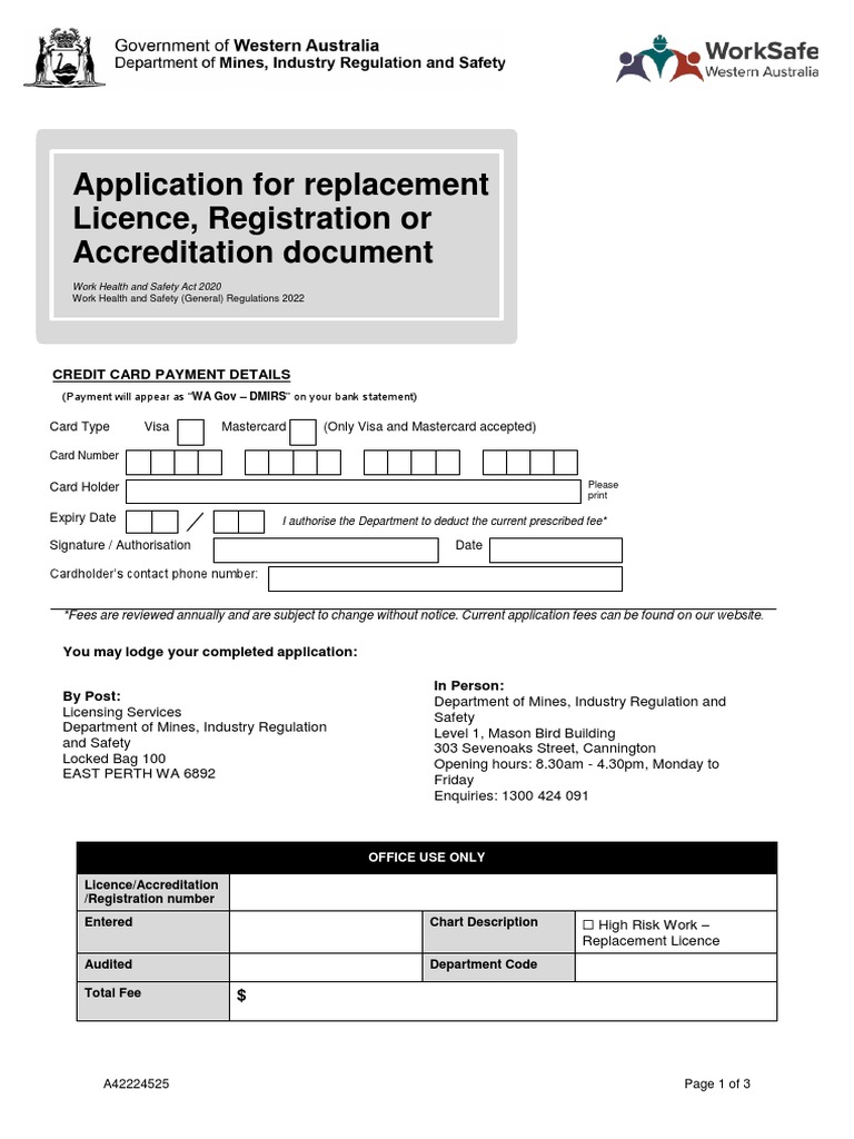 Application for Replacement Document | PDF | Visa Inc. | Master Card