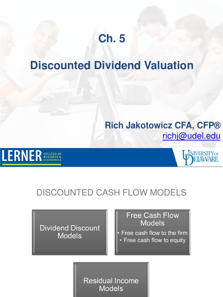 Discounted Dividend Valuation: Rich Jakotowicz CFA, CFP® | PDF | Return ...
