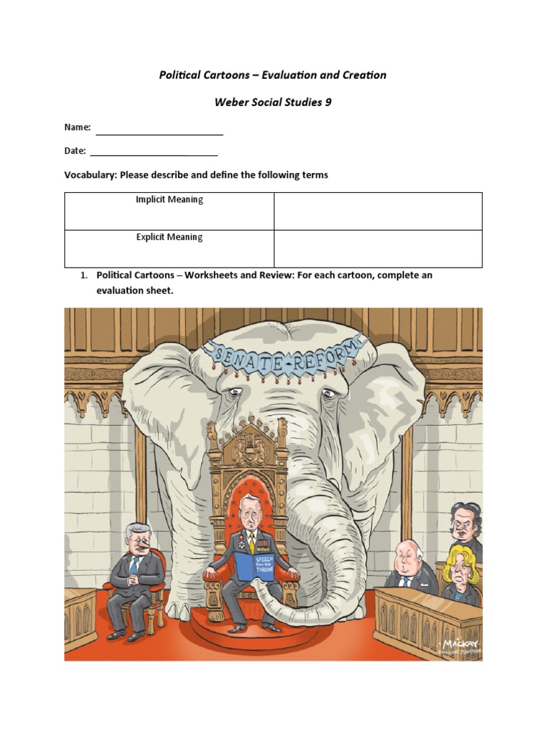 Political Cartoons Workbook | PDF